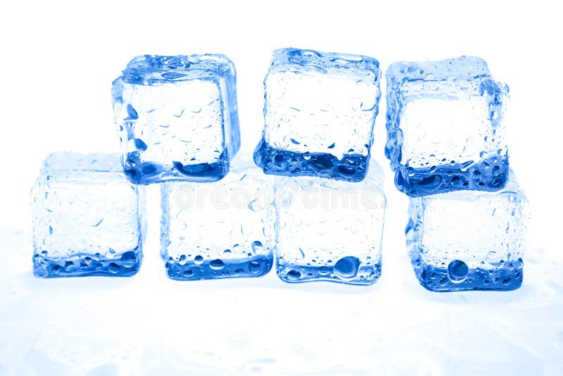 Blue ice cubes. stock image. Image of blocks, bubble - 106322005