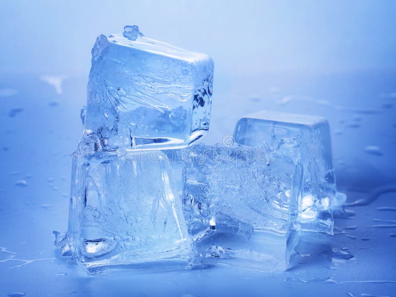 Blue ice cubes stock photo. Image of transparent, cool - 107697742