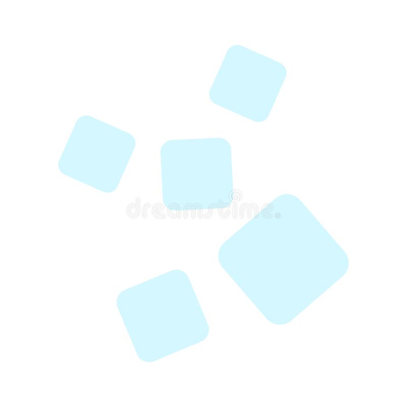 Blue Ice Cubes Icon Vector Illustration Stock Vector - Illustration of ...