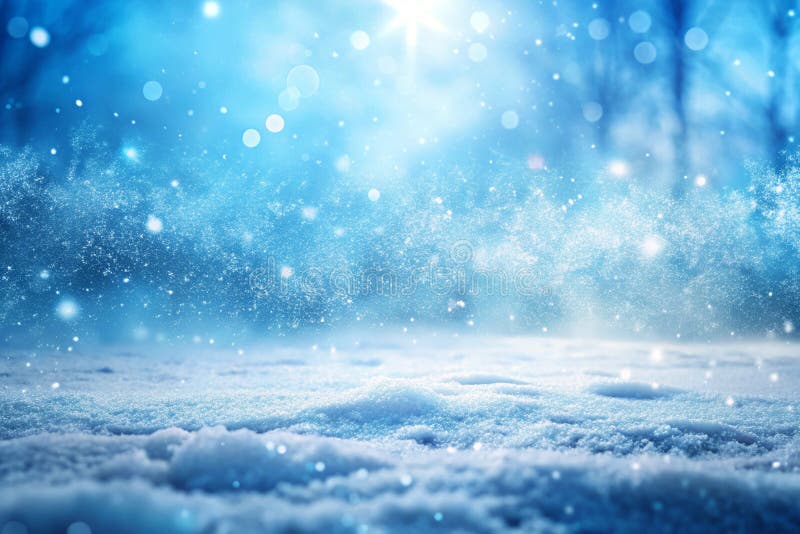 Blue Ice Floor Texture with Snow and Mist Winter Background Stock ...