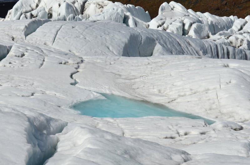 Blue Ice Flow in a Glacier in Iceland Stock Photo - Image of landscape ...