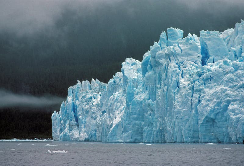 Blue Ice in the Fog stock image. Image of scenic, alaska - 17632159