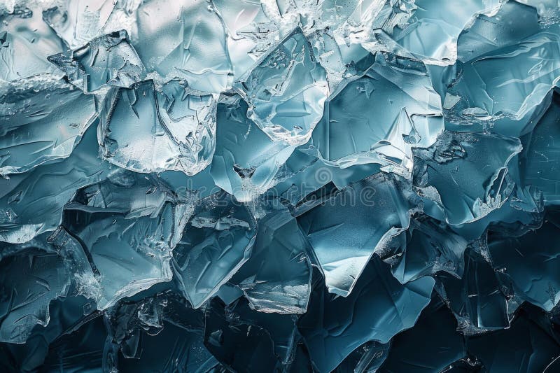 Blue Ice Forming Abstract Shapes and Textures Stock Image - Image of ...