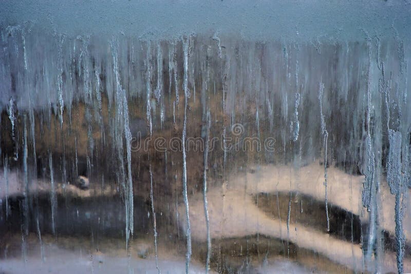 Blue Ice with Frozen Bubbles Inside. Stock Photo - Image of nature ...