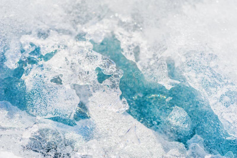 Blue Ice on the Frozen Lake Stock Photo - Image of blur, freeze: 62375188