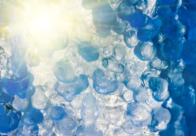 Blue Ice, Frozen Waterfall, Winter Background Stock Image - Image of ...