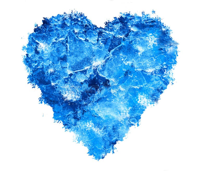 Blue Ice heart stock image. Image of idea, brilliant - 96978805