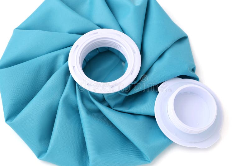 Blue Ice Pack on White Background Stock Photo - Image of magenta, ache ...