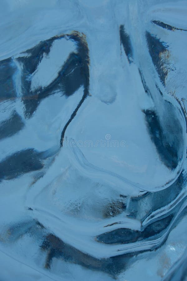 Blue Ice Sculpture of Human Face Stock Photo - Image of lips, beautiful ...