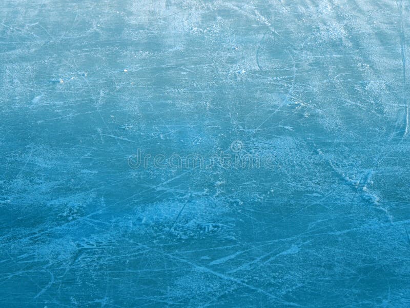 Blue ice with skate marks. stock photo. Image of winter - 238376346