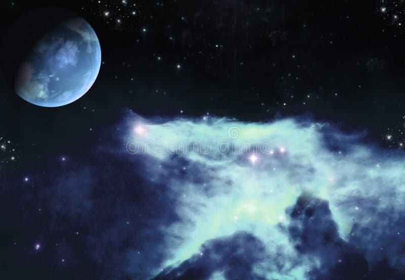 Blue Ice Space stock illustration. Illustration of stars - 10219452