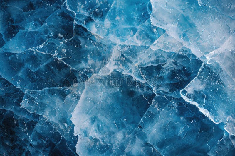 Blue Ice Surface Close Up View, Perfect for Winter Themes Stock Image ...