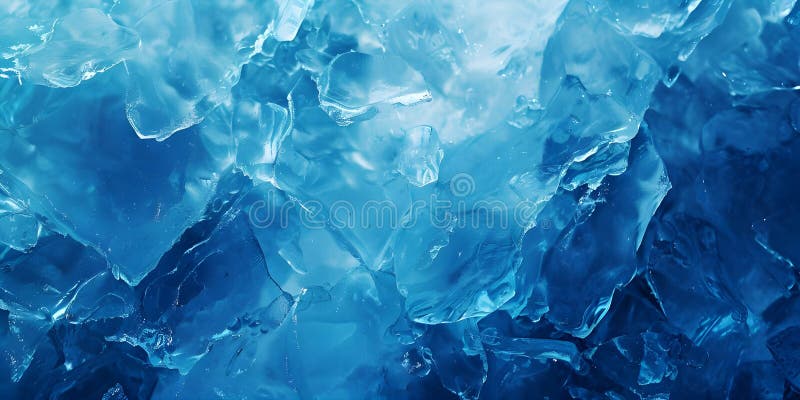 Blue Ice Texture Background - Ai Generated Stock Illustration ...