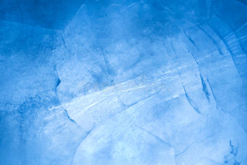 Blue Ice Texture with Cracks, Close-up, Macro Stock Image - Image of ...