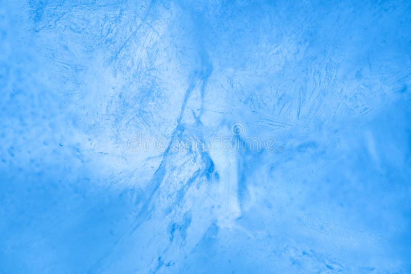 Blue Ice Texture with Cracks, Close-up, Macro Stock Image - Image of ...