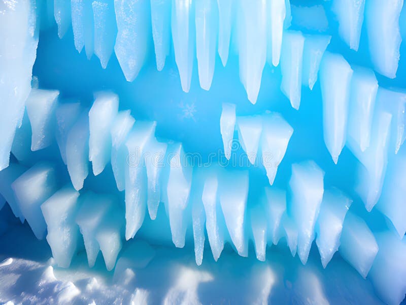 Blue Ice Wall Texture Background, AI Generated Stock Illustration ...