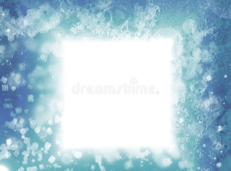 Blue Ice Winter Frame Background Stock Illustration - Illustration of ...