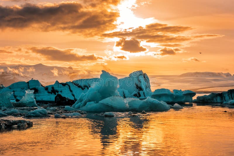 Blue icebergs in Iceland stock image. Image of nature - 159936333