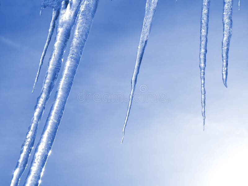 Blue icicles stock image. Image of winter, environmental - 17243411
