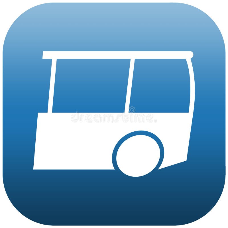 Blue Icon Bus stock illustration. Illustration of stop - 35776452