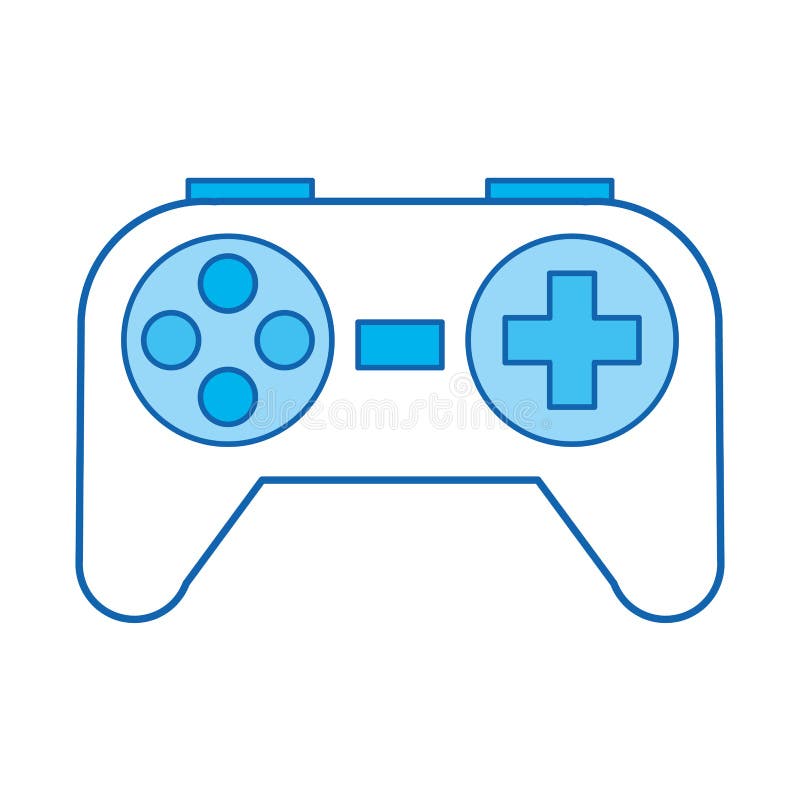 Blue icon Control game stock vector. Illustration of device - 93410005