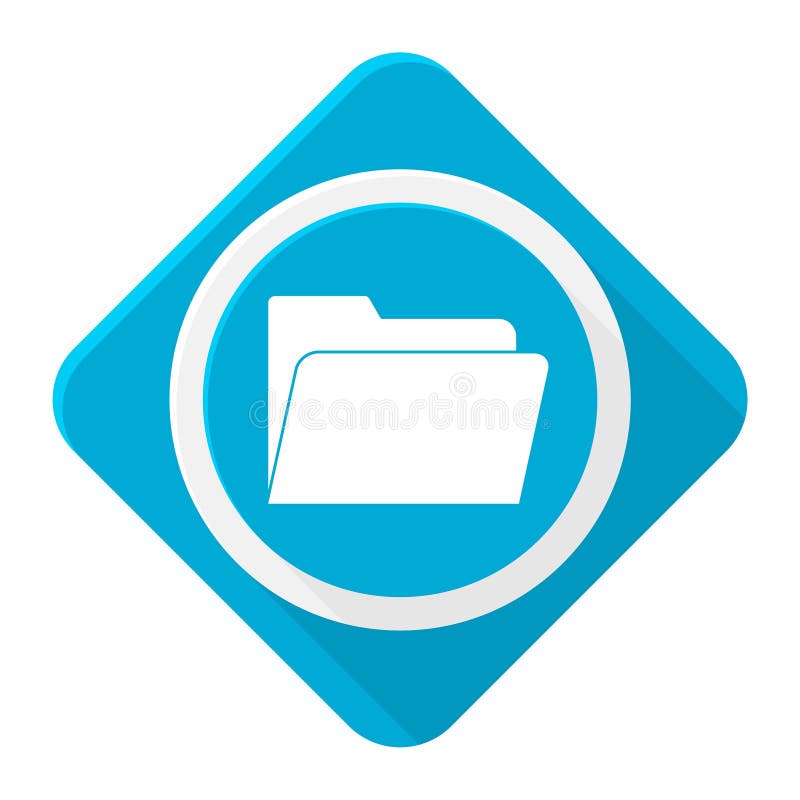 Blue Icon File with Long Shadow Stock Vector - Illustration of archive ...