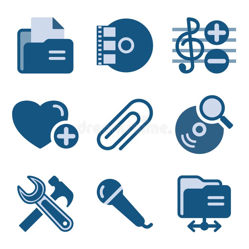 Blue icon set 2 stock vector. Illustration of address - 8629549