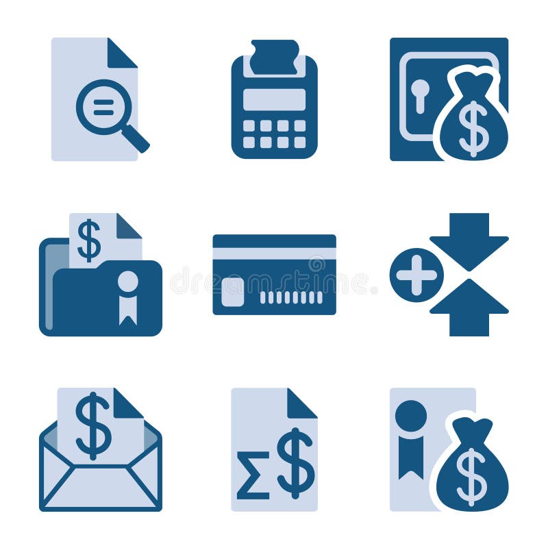 Blue icon set 13 stock vector. Illustration of control - 8629512