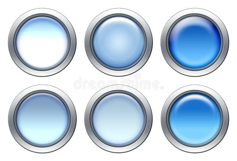 Blue icon set stock illustration. Illustration of glossy - 4305716