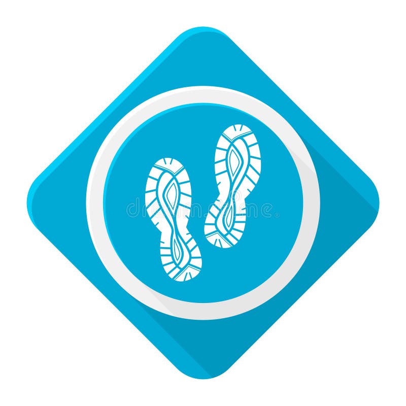 Blue Icon Sport Shoes Print with Long Shadow Stock Vector ...