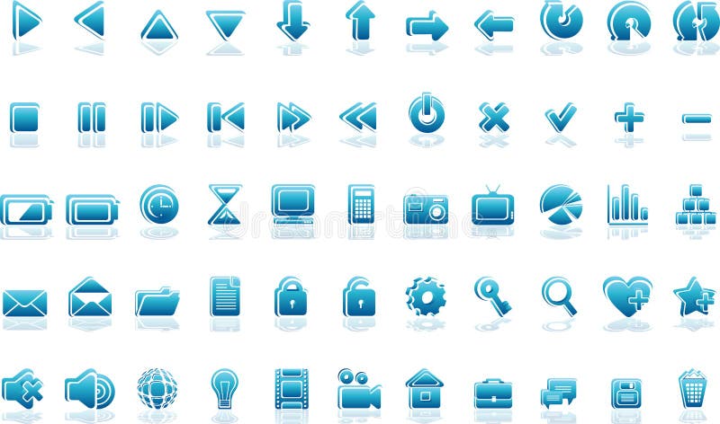 Icon set of internet stock vector. Illustration of globe - 5244843