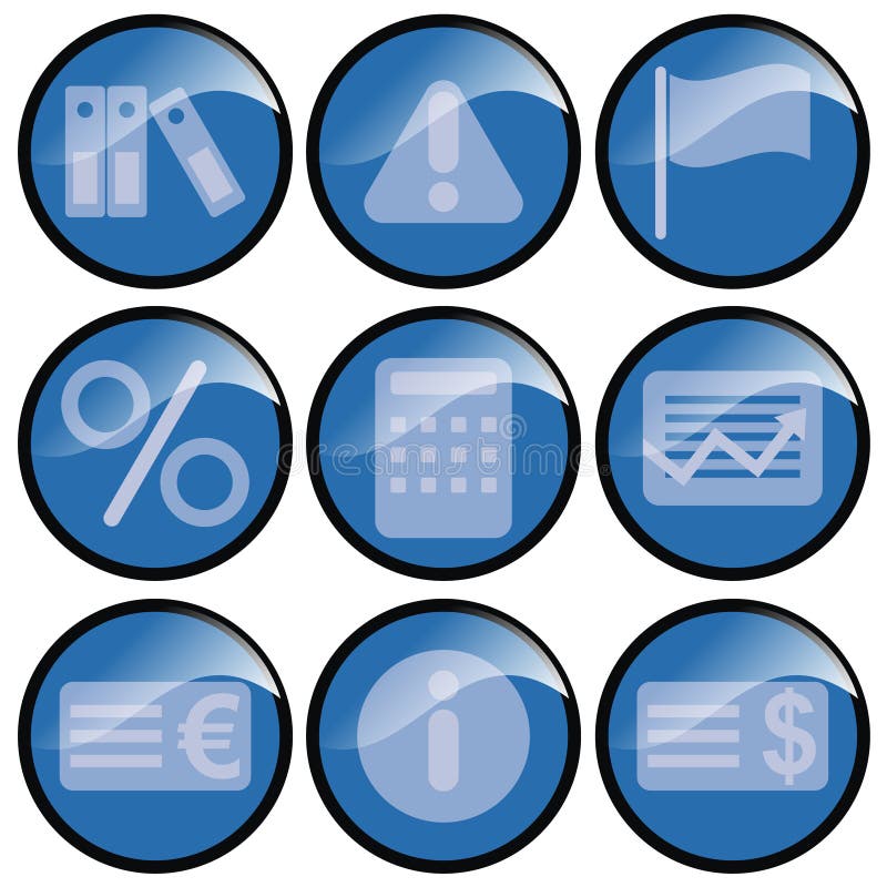 Blue Icons stock illustration. Illustration of blue, profit - 2341623