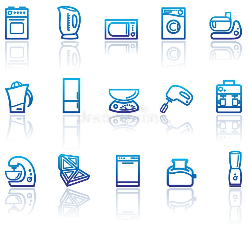 Kitchen home appliances stock vector. Illustration of house - 102910945