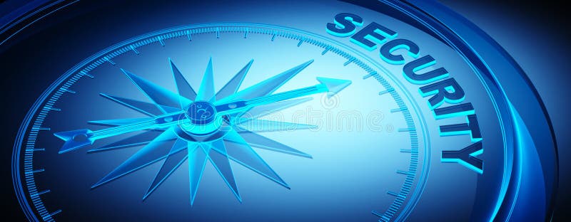 Blue Transparent Xray Compass Security Stock Illustration ...