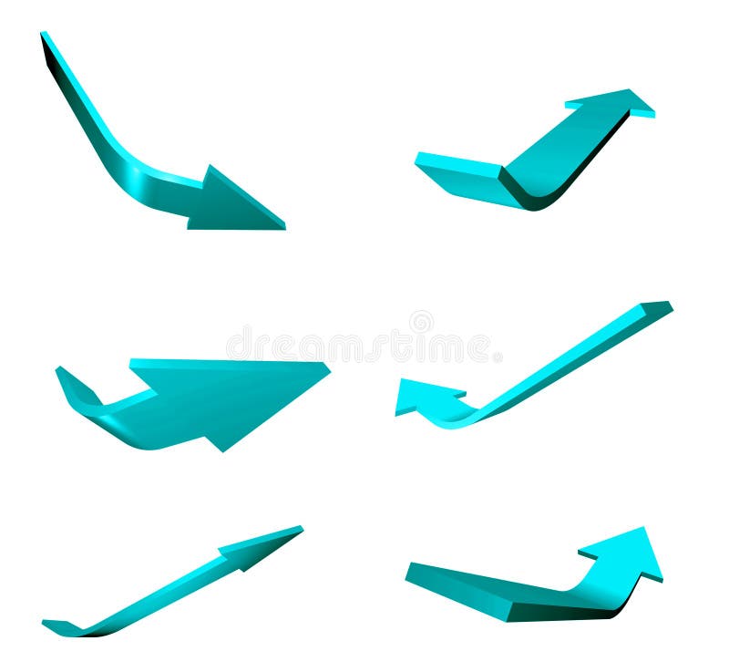Blue illustrated arrows stock illustration. Illustration of business ...