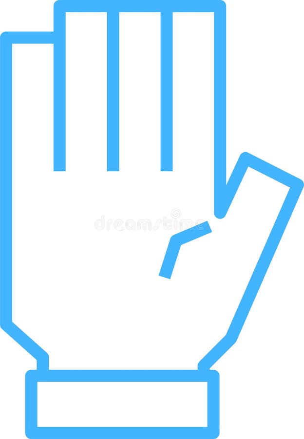 Blue Illustration of a Cute Squared Hand Sign Stock Vector ...