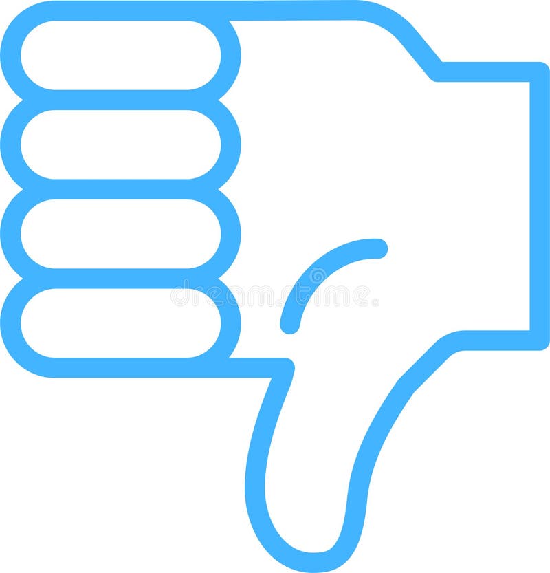 Blue Illustration of a Hand Sign Stock Vector - Illustration of rounded ...