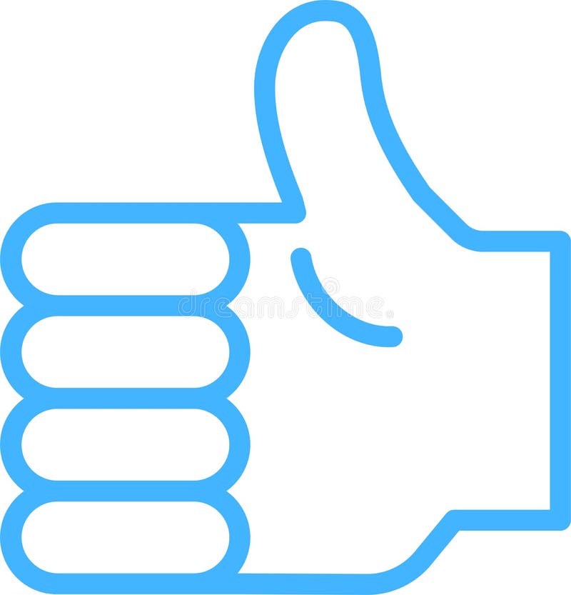 Blue Illustration of a Hand Sign Stock Vector - Illustration of arrow ...