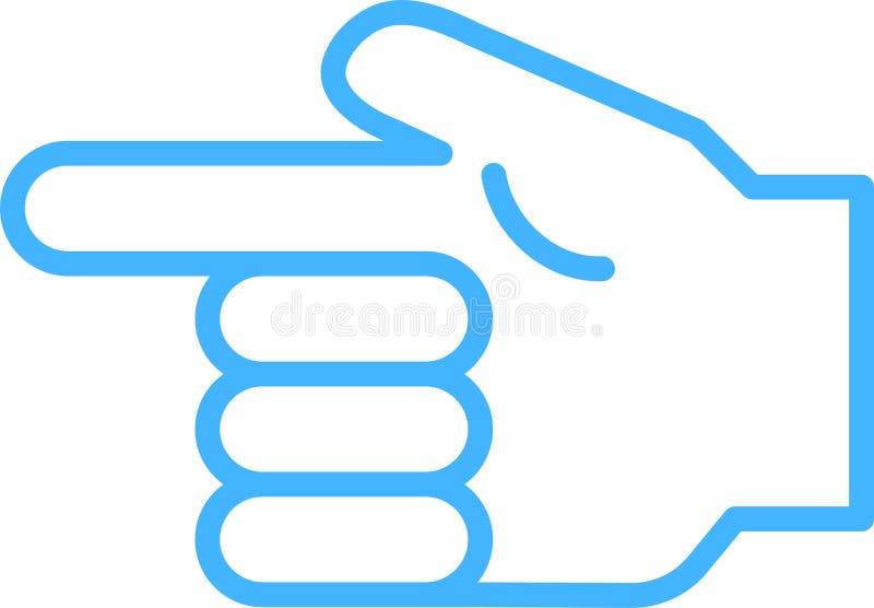 Blue Illustration of a Hand Sign Stock Vector - Illustration of ...