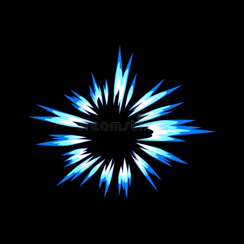 Blue Impact Cartoon Action Effect Stock Vector - Illustration of ...
