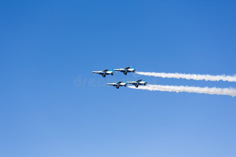 Blue Impulse editorial image. Image of selfdefense, flight - 80376475