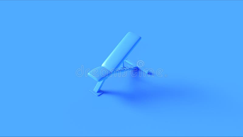 Blue Incline Workout Bench stock illustration. Illustration of bright ...