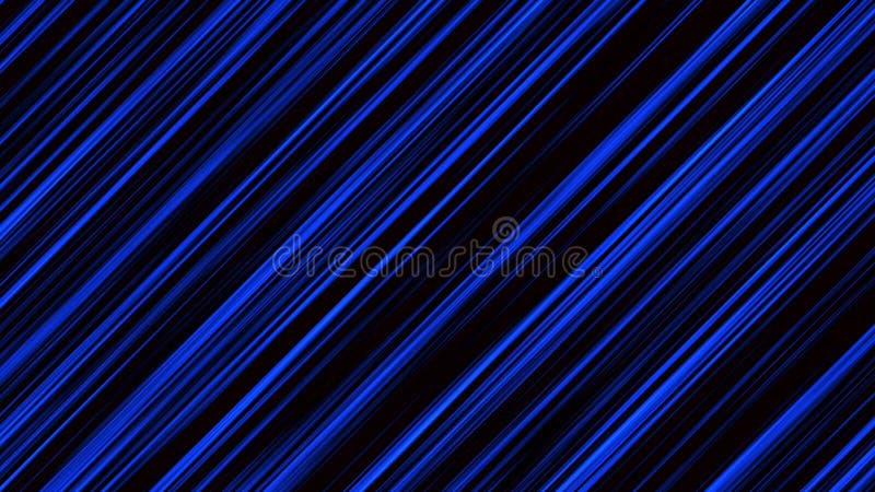 Blue Inclined Smoothly Flowing Lines of Light on Black Background Loop ...