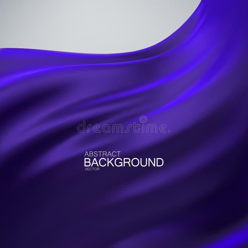 Blue indigo silk fabric. stock vector. Illustration of concept - 80083835