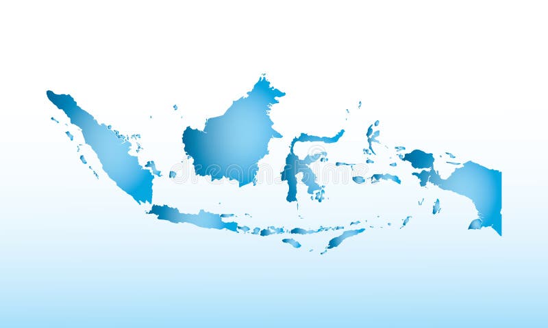 Blue Indonesia Map Ice with Dark and Light Effect Vector on Light ...