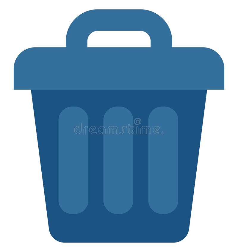 Blue Trash Can Icon