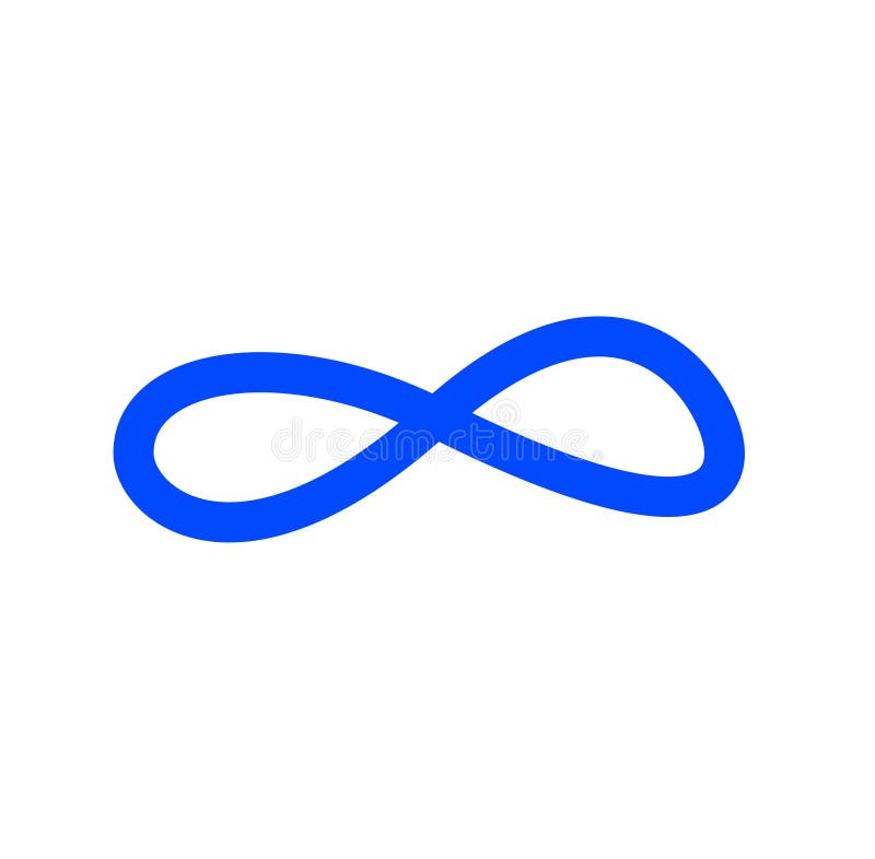 Blue Infinite Icon Vector Icon. Vector Infinity Stock Vector ...