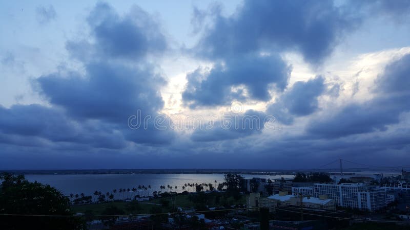 A Blue Infinite Sky with a Sea View Stock Image - Image of incredible ...