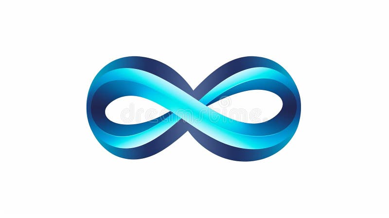 Blue Infinity Logo Design Vector and Illustration on White Background ...