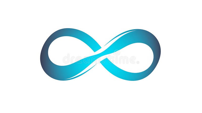 Blue Infinity Logo Design Vector and Illustration on White Background ...